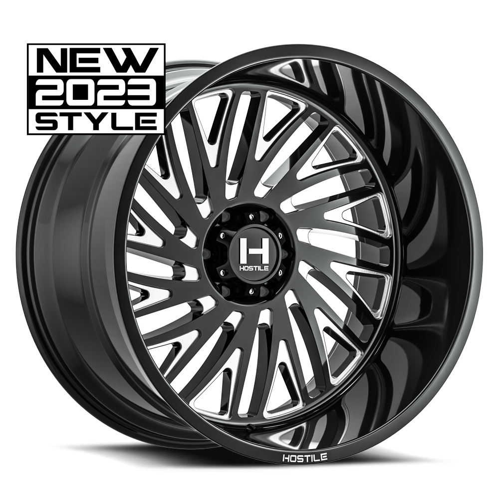 20 inch 20x10 Hostile Syclone Blade Cut wheels rims 6x5.5 6x139.7 -19 ...