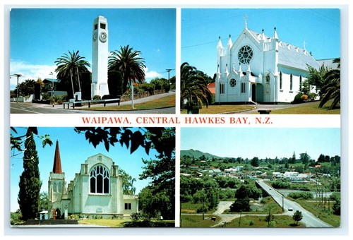 War Memorial clock Church Bridge Waipawa Central Hawkes Bay New Zealand ...