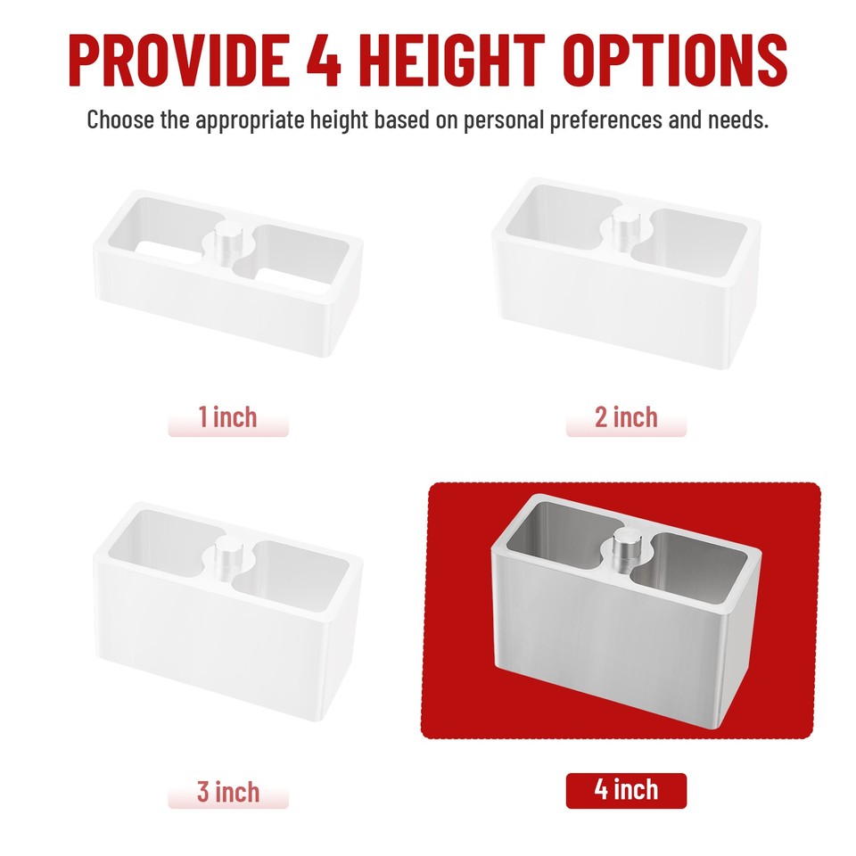 New Universal Leaf Spring Lowering Block Kit 4" Drop With U-Bolts ...