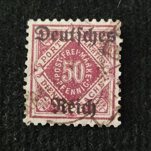 1920 Wurttemberg Deutch Reich Overprint Stamp Used VF, SC#O63 (CV $20 ...