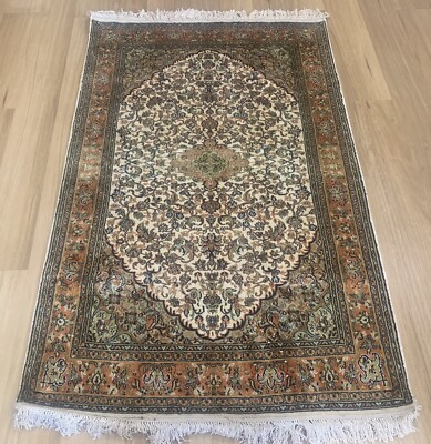 Oriental Persian Kashmir Handmade Knotted Silk Rug Carpet,Room Decor ...