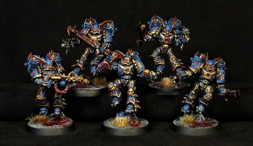 Night Lords Raptors painted Warhammer 40k Chaos Space Marines Daemons ...