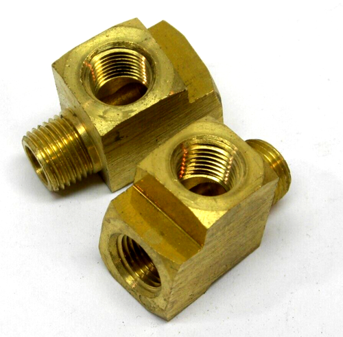 ONE - 3 PORT BRASS BRAKE LINE ADAPTER TEE 1/8 F X 1/8 F X 1/8 MALE NPT ...