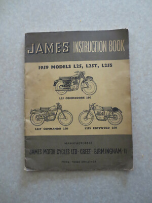 1959 James L25 Commodore L25T Commando L25S Cotswold motorcycle owners ...