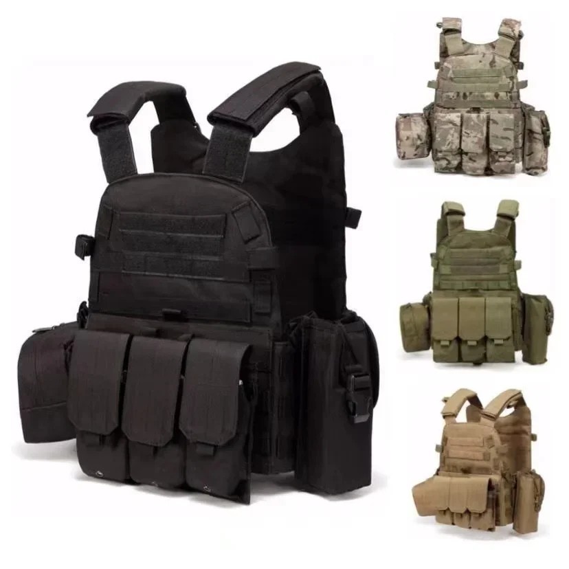 MILITARY ARMY TACTICAL VEST MOLLE PLATE CARRIER BLACK AIRSOFT | eBay UK