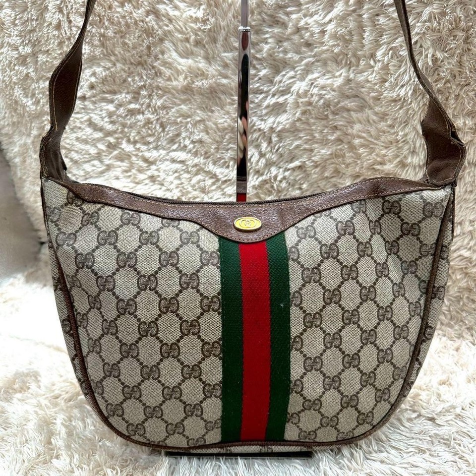 GUCCI Shoulder Bag Sherry Supreme GG Pattern Unisex Excellent Condition ...