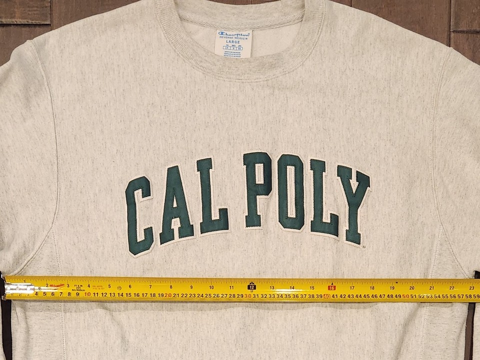 Cal Poly Mustangs Champion Reverse Weave Light Gray Sweatshirt Men's ...