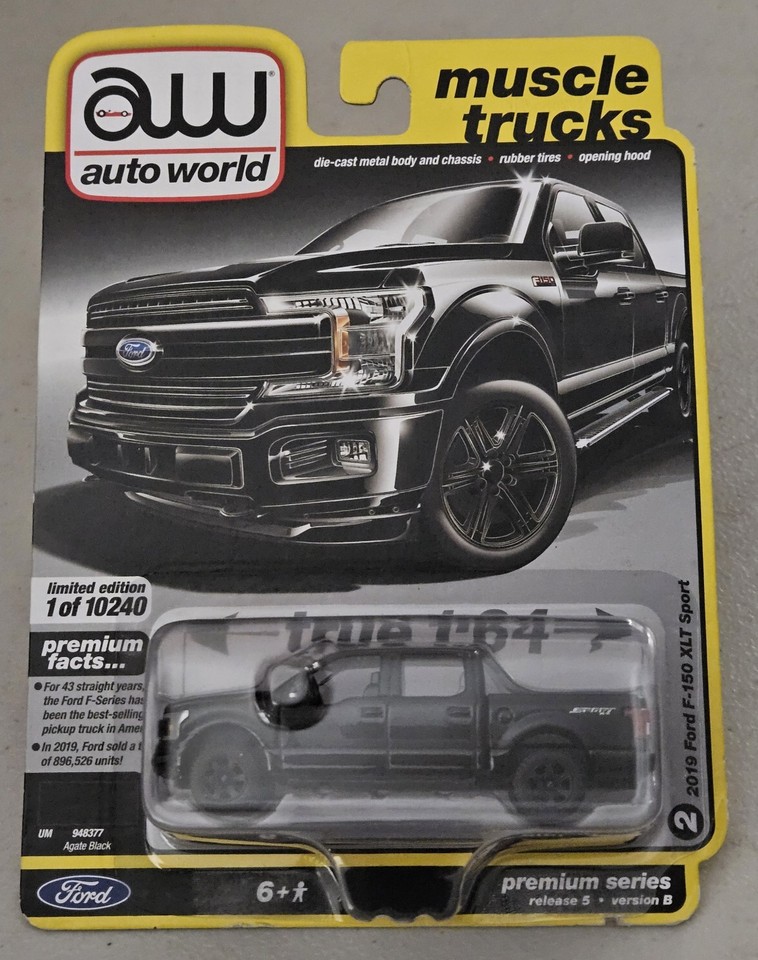 AW Auto World Muscle Trucks 1:64 2019 Ford F-150 XLT Sport Die-cast ...