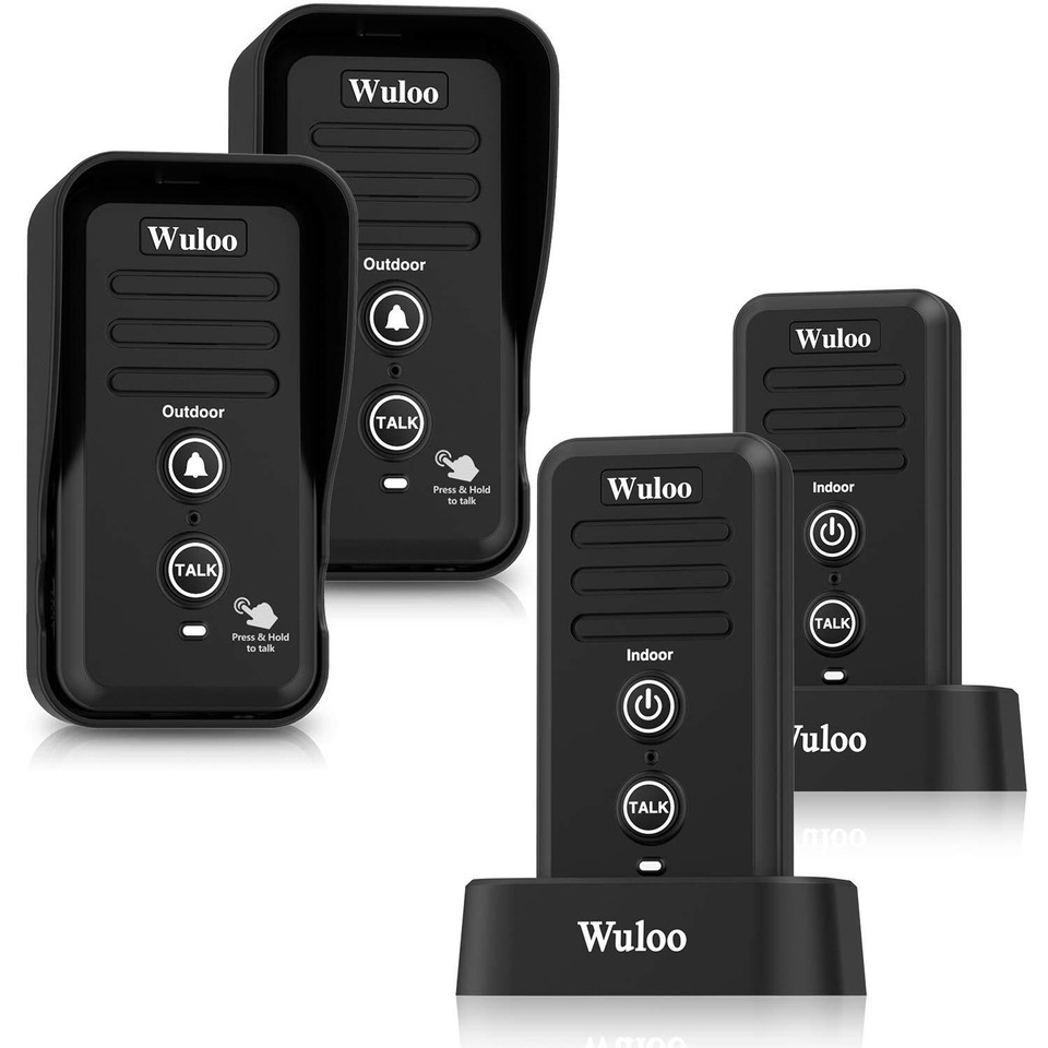 Wuloo Wireless Doorbell Intercoms 2640ft Range Weatherproof ...