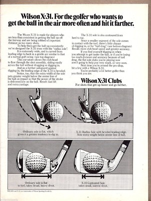 1971 WILSON X-41 Golf Clubs Vintage AD Advertising | eBay