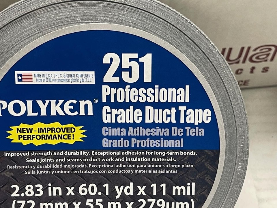 POLYKEN 251 Professional Grade Duct Tape 2.83 X60.1 X 11 mil QTY One ...
