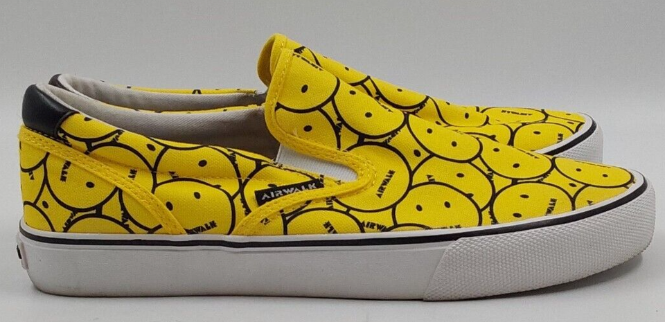 Airwalk Waride-SS Mens Yellow Smiley Face Slip-On Shoes 2021 Casual ...