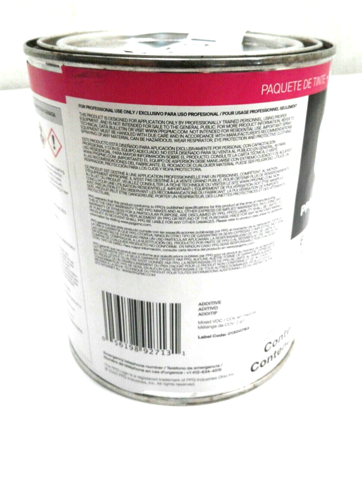 PPG Tint Pack Flooring Epoxy Tint Black Color Additive .25 Gal For 3 ...