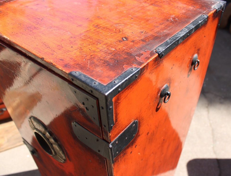 Antique Japanese Edo Era Early 1800's Gyosho Bako Peddler's Tansu Chest ...