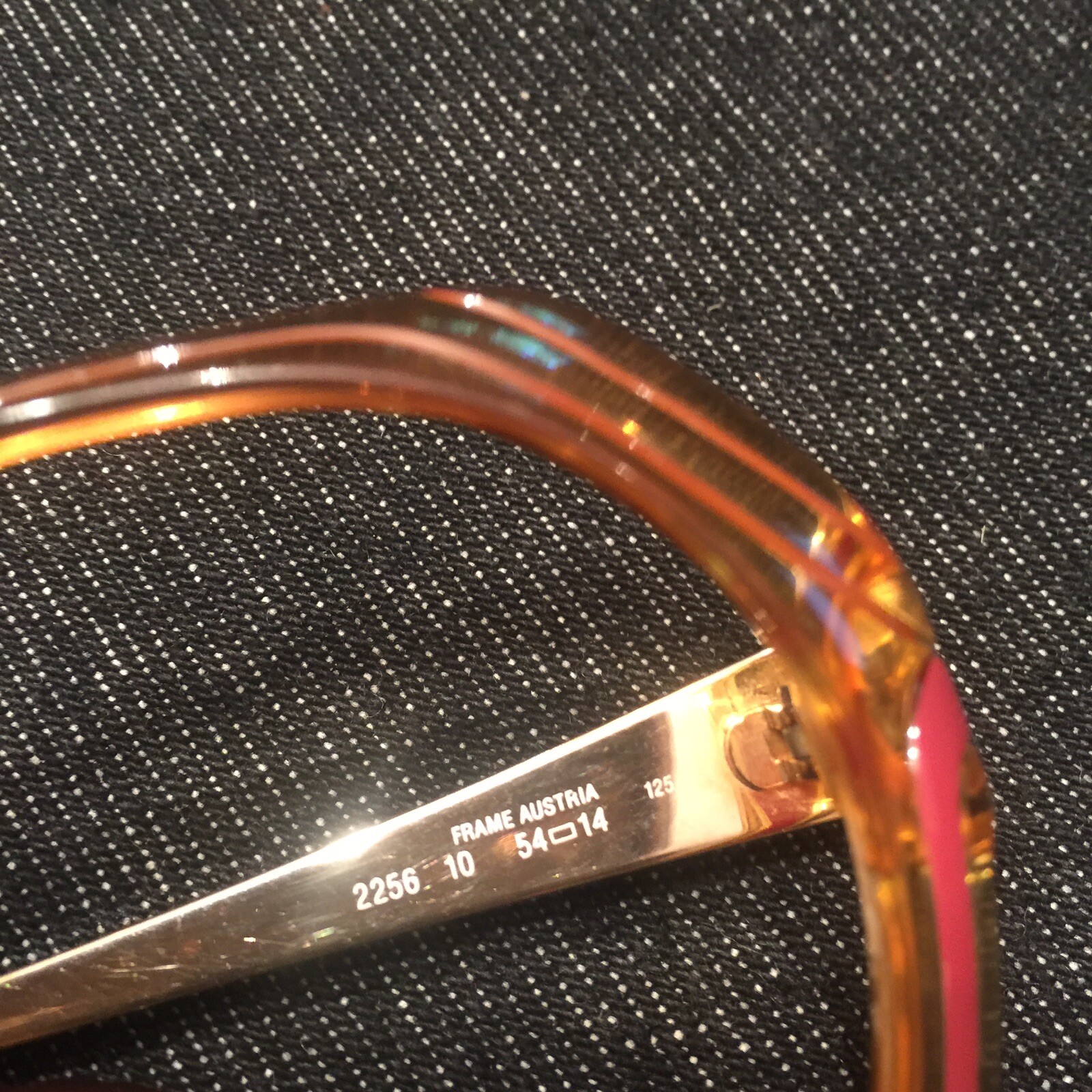 VTG CHRISTIAN DIOR CD Oversize Amber Cinnabar Gold tone Big Eye GLASSES ...