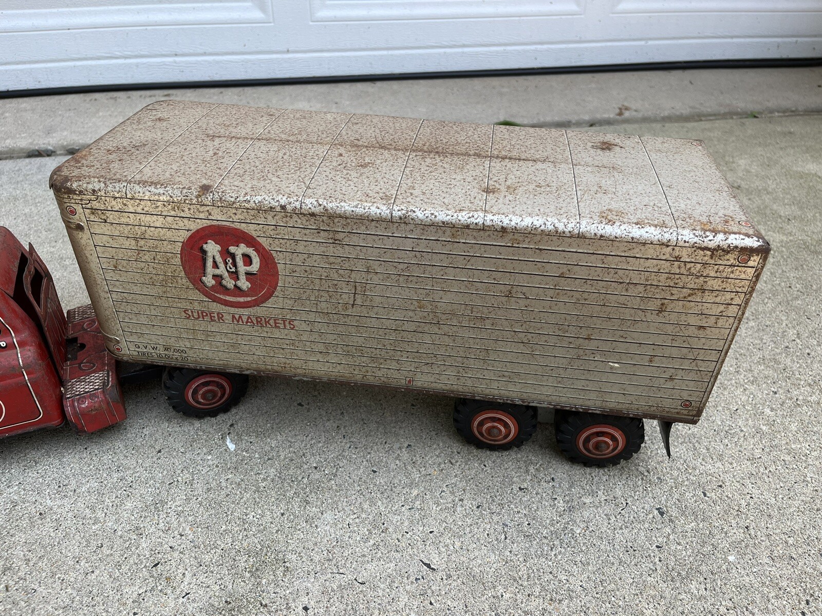 Vintage Marx A&P Super Markets Semi Truck Tin Pressed Steel Delivery ...