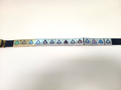 Boy Scouts BSA Cub Scout 29" Belt 14 Merit Badges Adventure Loop Slides ...