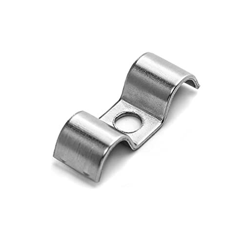 12 Pack Stainless Steel Double Line Clamp Fuel Line Clips for Tube Pipe ...