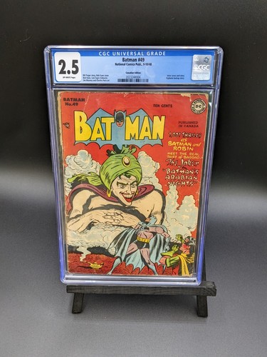 Batman #49 Canadian Edition National Comics 1948 CGC 2.5 Joker Green ...