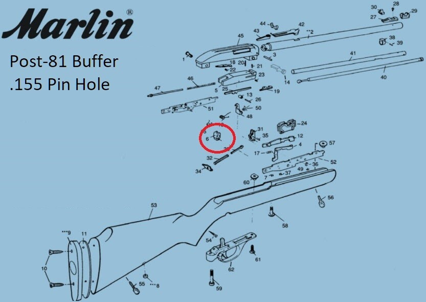 2x Marlin Recoil Buffer For 60, 70, 70P, 795, 75, 99 .22 Soft TPU POST ...