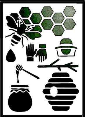 CRAFTBUG STENCIL A4 SIZE LAYERING STENCIL ~BEEHIVE CODE S162A-B21 ...