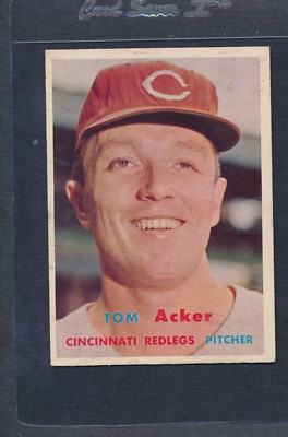 1957 Topps #219 Tom Acker Reds VG/EX *2587 | eBay