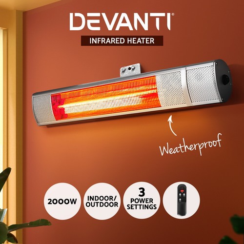 Devanti Electric Infrared Strip Heater Radiant Heaters Reamote control ...