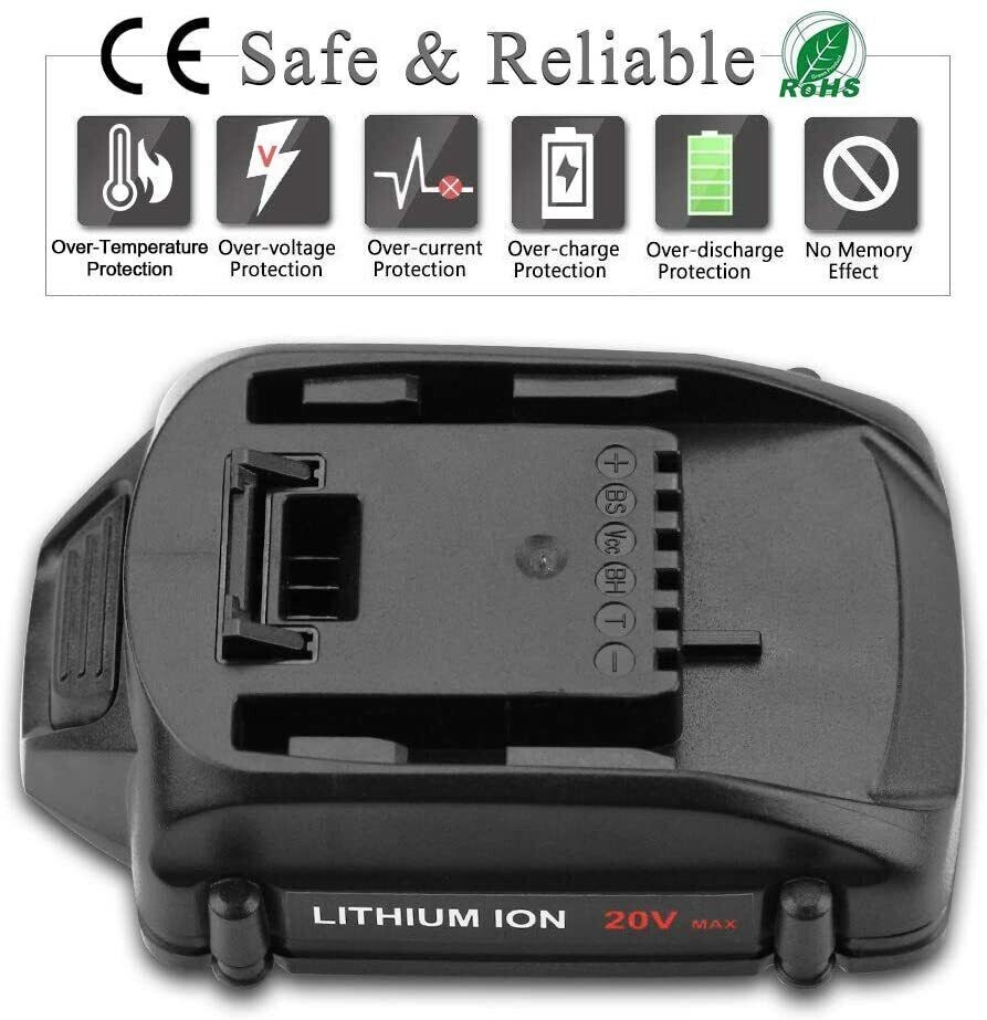 2Pack MAX 20V For WORX WA3525 20V Max Lithium Battery Power Tools ...