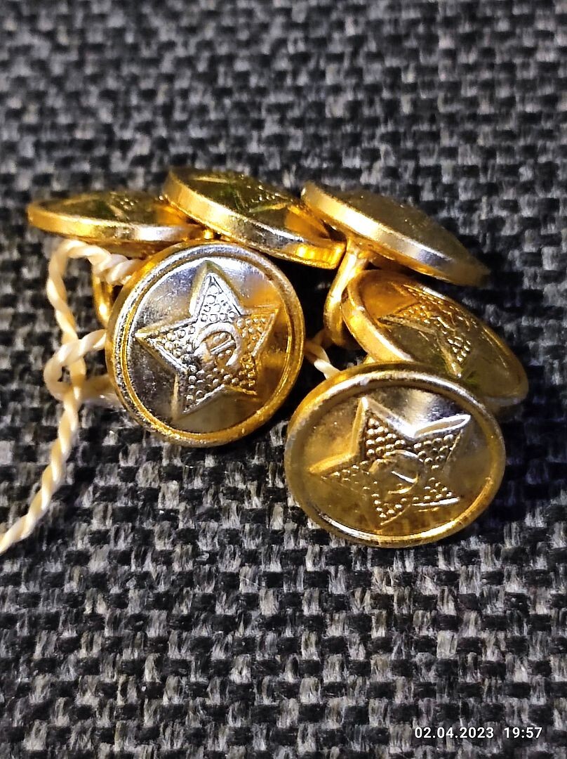 Soviet Army Uniform Generals and Officers Metal Golden Buttons USSR ...
