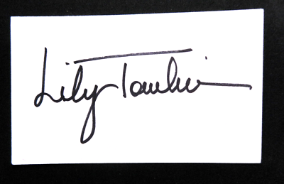 Lily Tomlin Signed Autograph Index Card | eBay