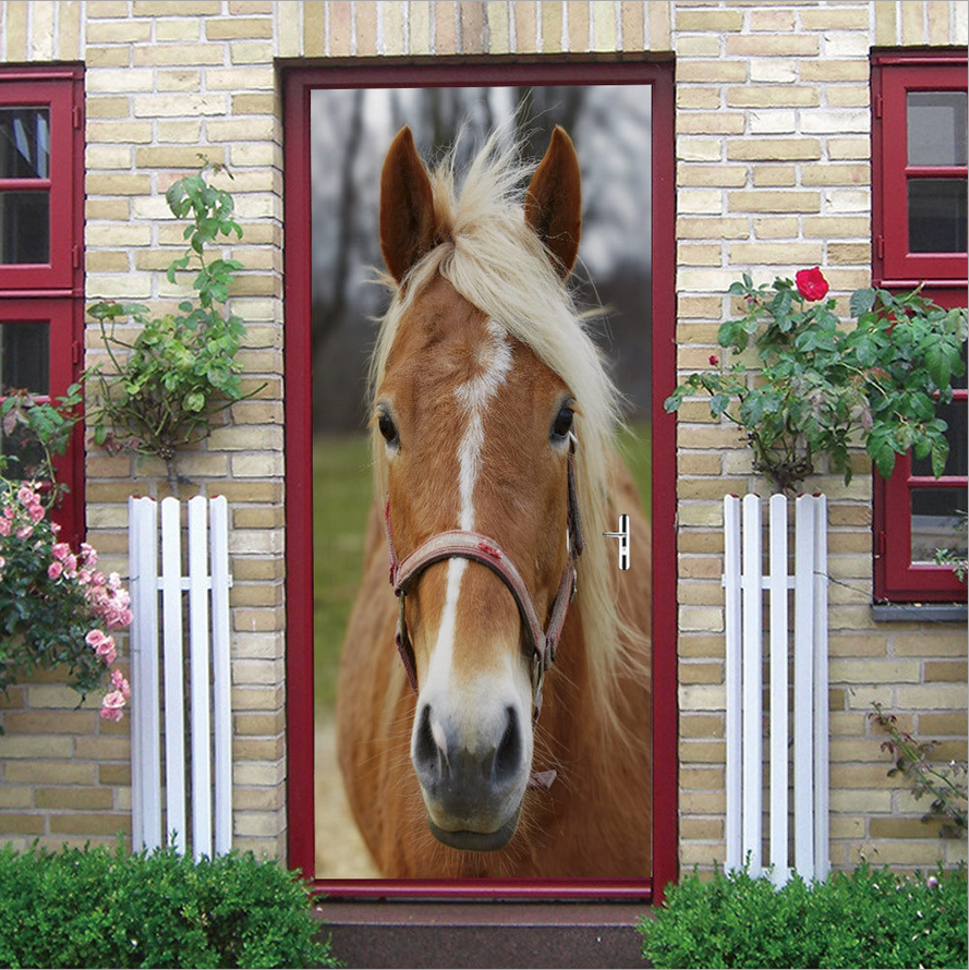 3D Wall Art Steed Horse Stable Gate Door Sticker Decal Self-adhesive ...