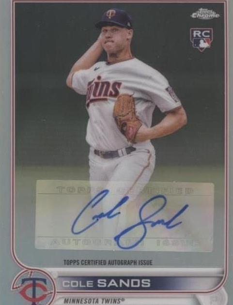 2022 Topps Chrome Update Series - Autographs Cole Sands #AC-CSA (AU, RC ...