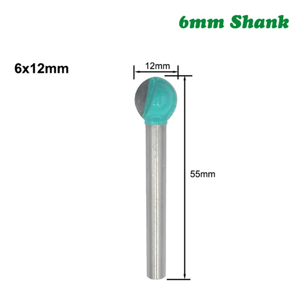Anti Kickback Design 6mm Shank Ball Nose Router Bit for Precision Work ...