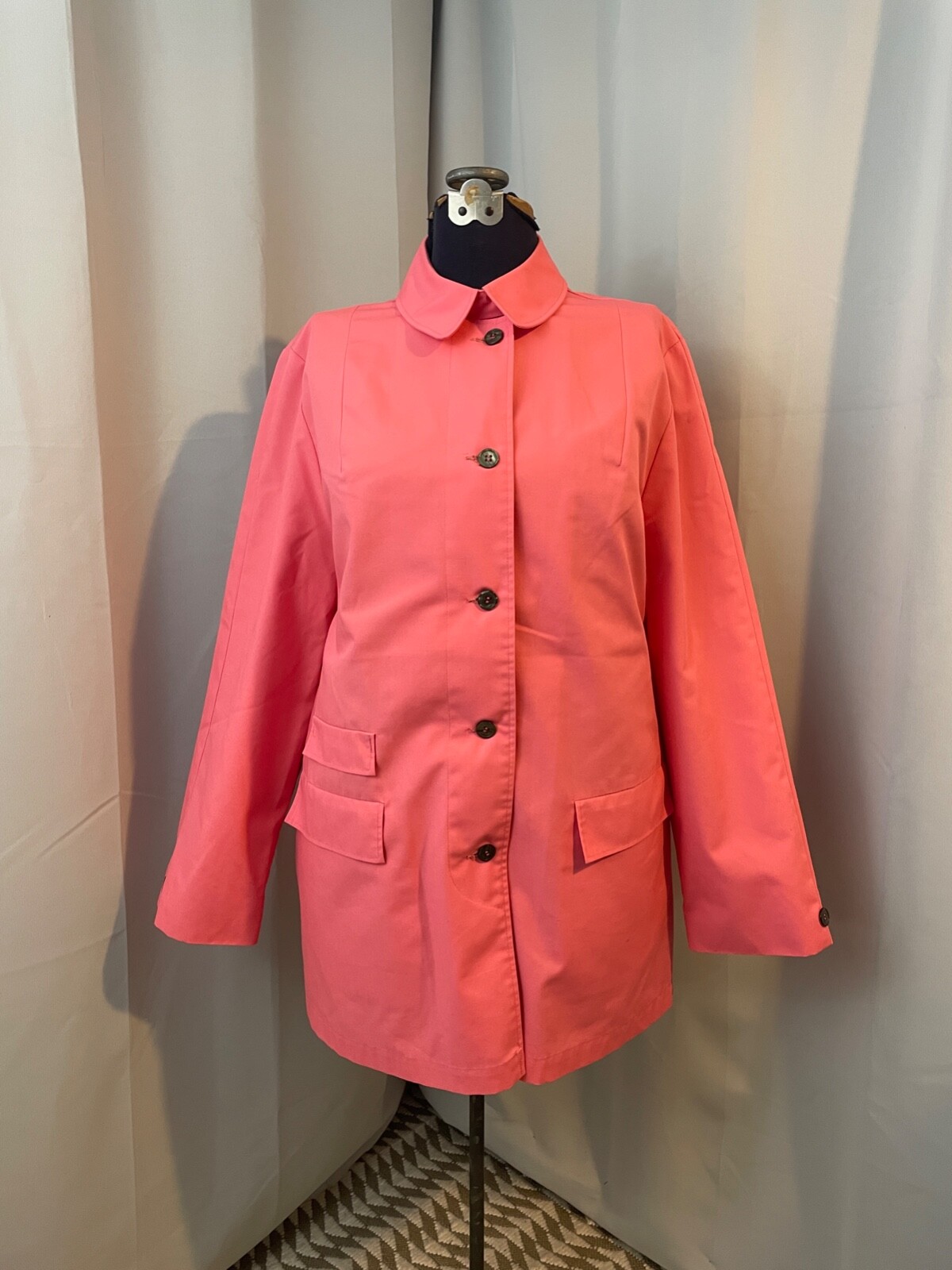 1960s vintage Mod Barbie Pink Rain Coat trench jacket… - Gem