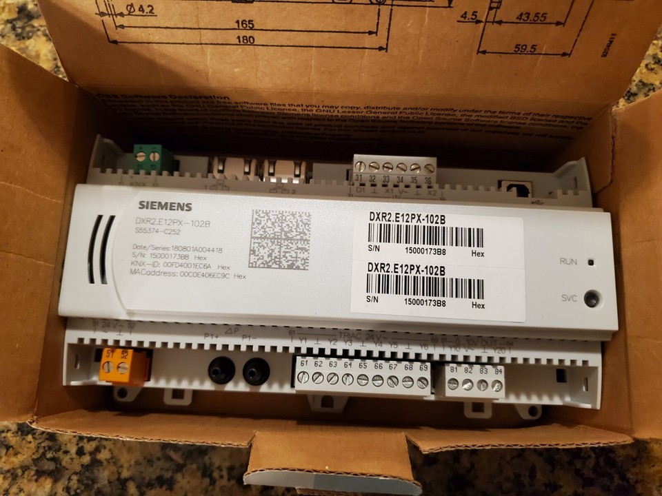 Siemens 24V 0.25A Room Automation Station (DXR2.E12P-102B ...