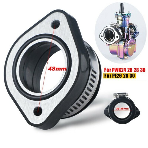 Carburetor Flange Manifold Intake Adapter For 24mm 26mm 28mm 30mm PWK ...