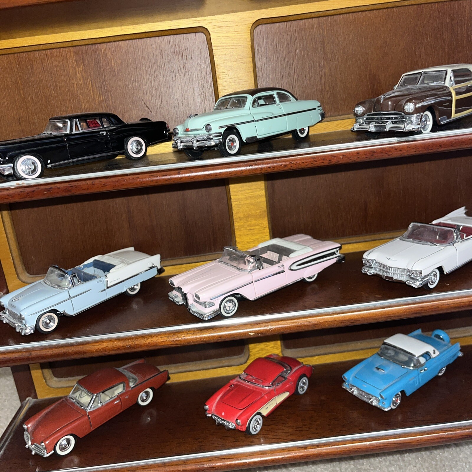 Classic Cars of the Fifties Franklin Mint 50's Model Display Shelf & 12 ...