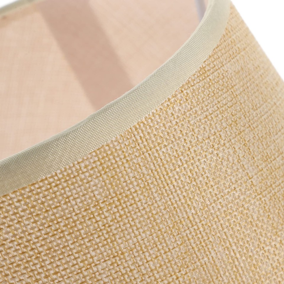Linen Fabric Lamp Shade for E27 Table Lamps, Beige Cover 7.48x7.48x6 ...