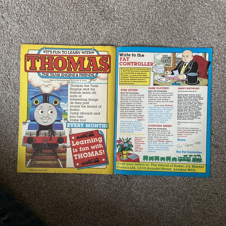 Thomas The Tank Engine & Friends Magazine Comic No 60 Marvel 1990 ...