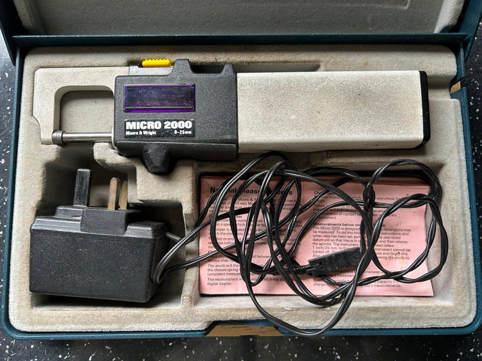 Moore & Wright M&W Micro 2000 Micrometer 0-25mm Metric Electronic ...