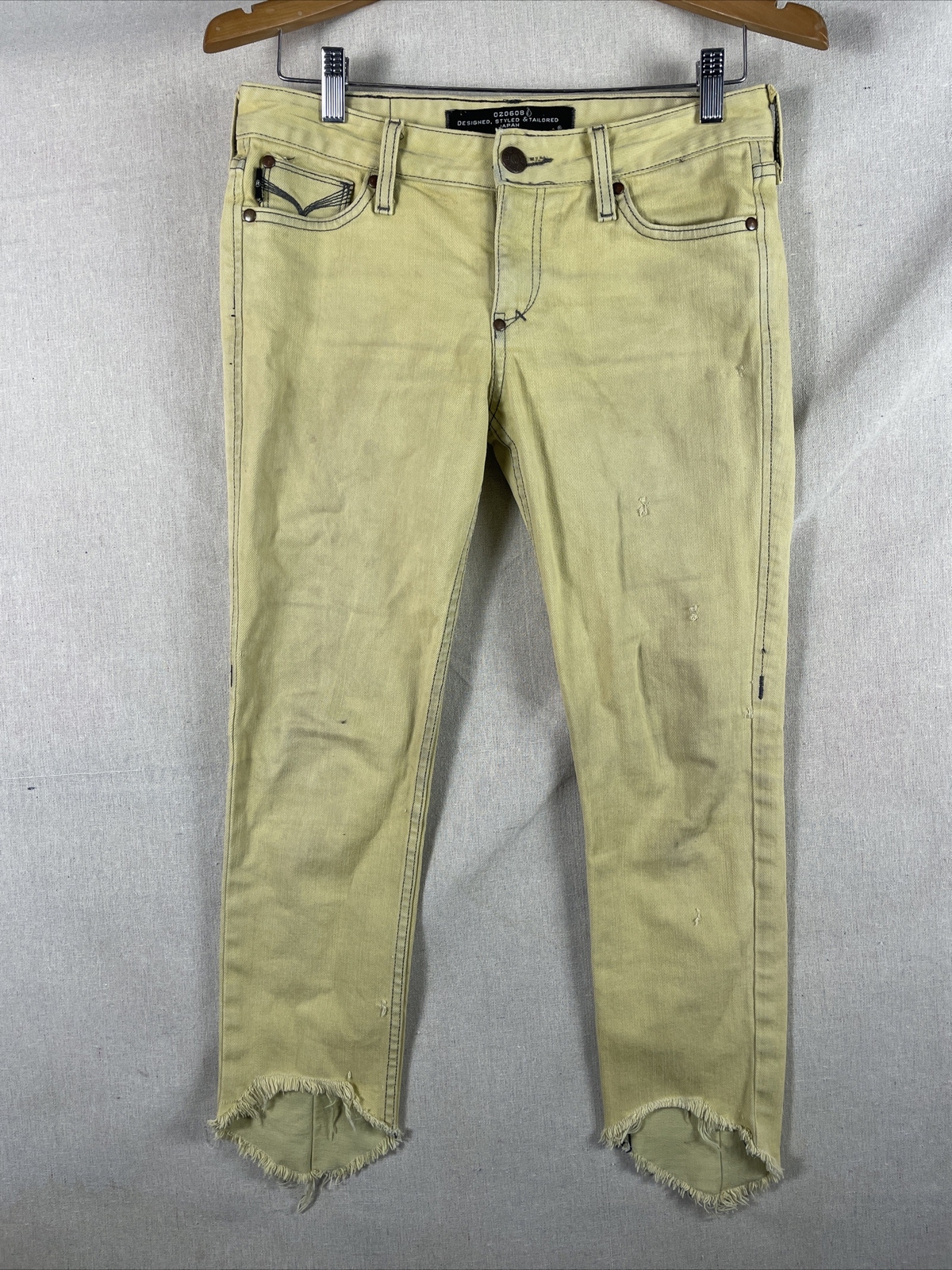 TEARS OF BLEU Japanese Selvedge Denim Yellow Jeans Wo… - Gem