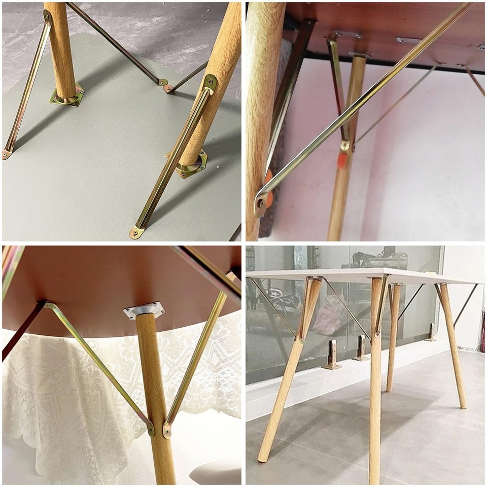 4PCS Colored Zinc Heavy Duty Reinforced Legs Bracket Mounting Iron ...