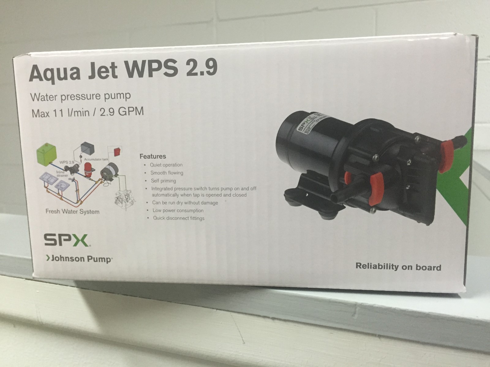 SPX Johnson Aqua Jet WPS Pump 2.9 GPM 12V 10-13405-03 Water Pressure ...