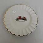 Lot of 7 Porcelain Antique Car Display Plates Gold Trim Ashtray 6 inch ...