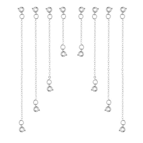 8pcs Necklace Extension Chain, 4 Size Jewelry Extenders Necklace Chain | eBay