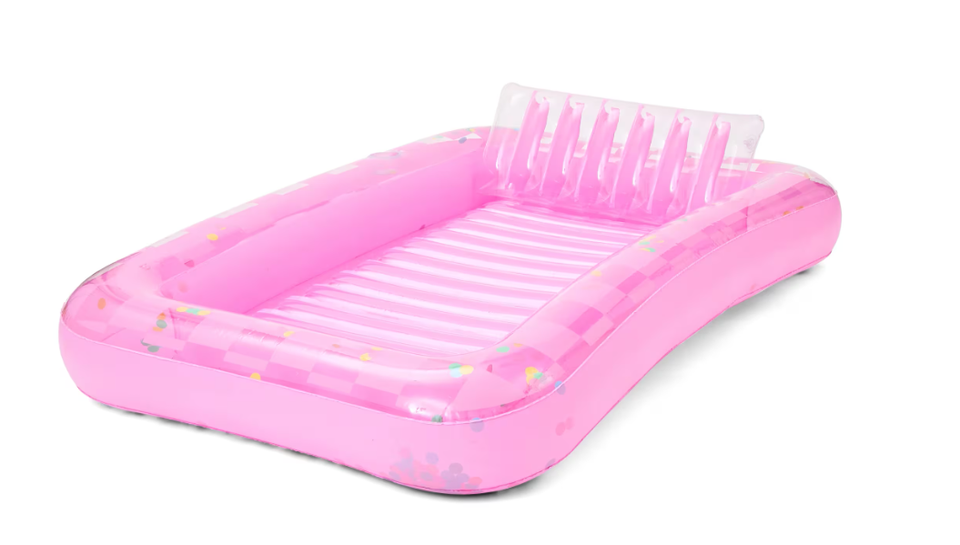 Inflatable Personal Pool Lounger Summer Pink Beach Kid Fun Outdoor Free ...