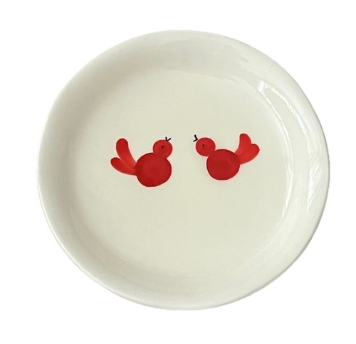 Vietri Old St Nick Ti Penso Red Birds Plate Italian Pottery Handpainted ...