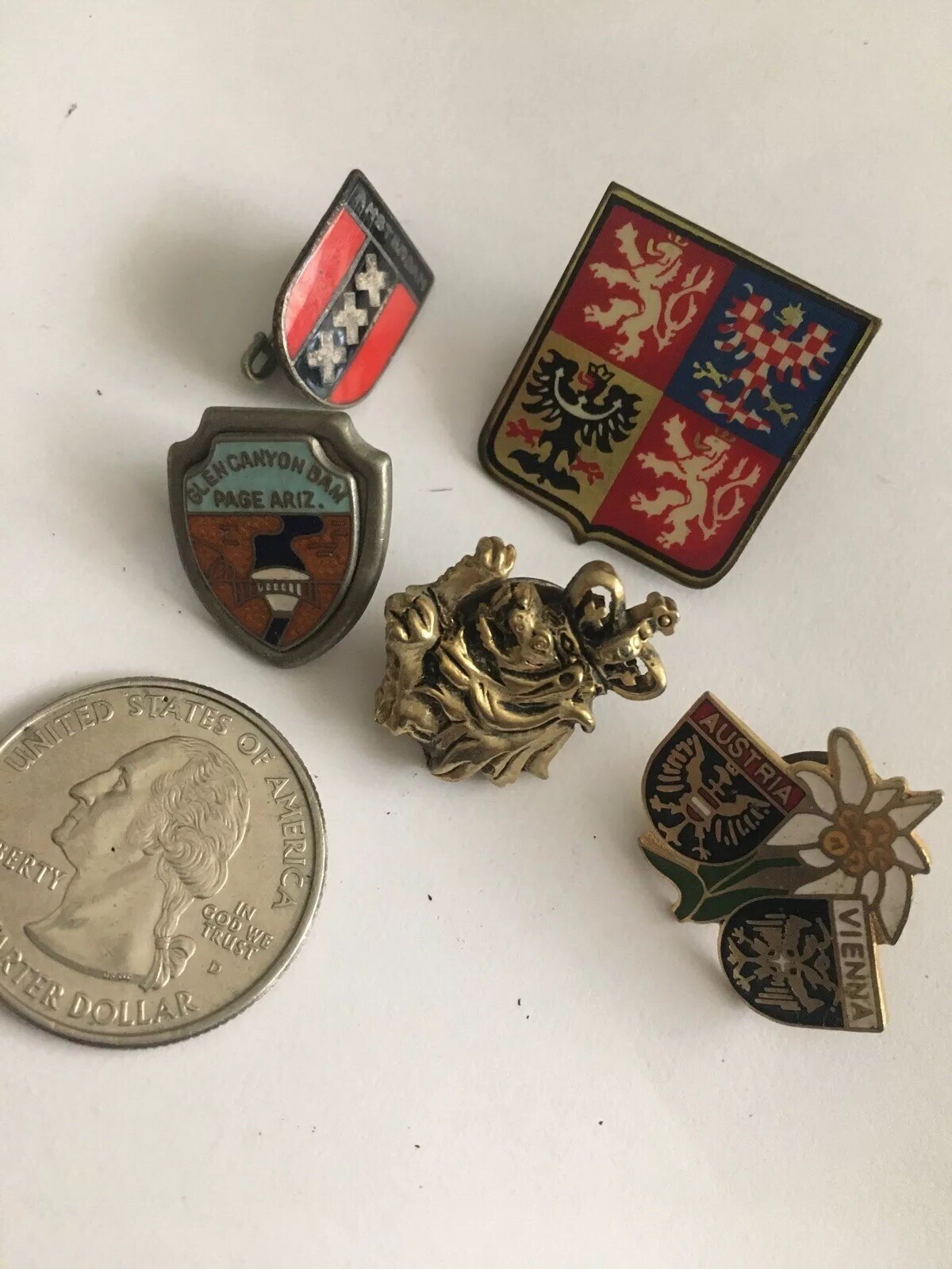 Vintage European Crest Pins - Lot 6 - 5 Pieces | eBay