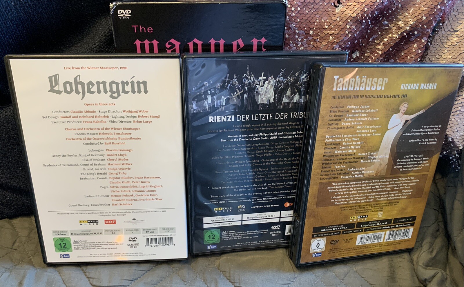 The Wagner Collection Lohengrin Tannhauser Rienzi Operas DVD Collection ...