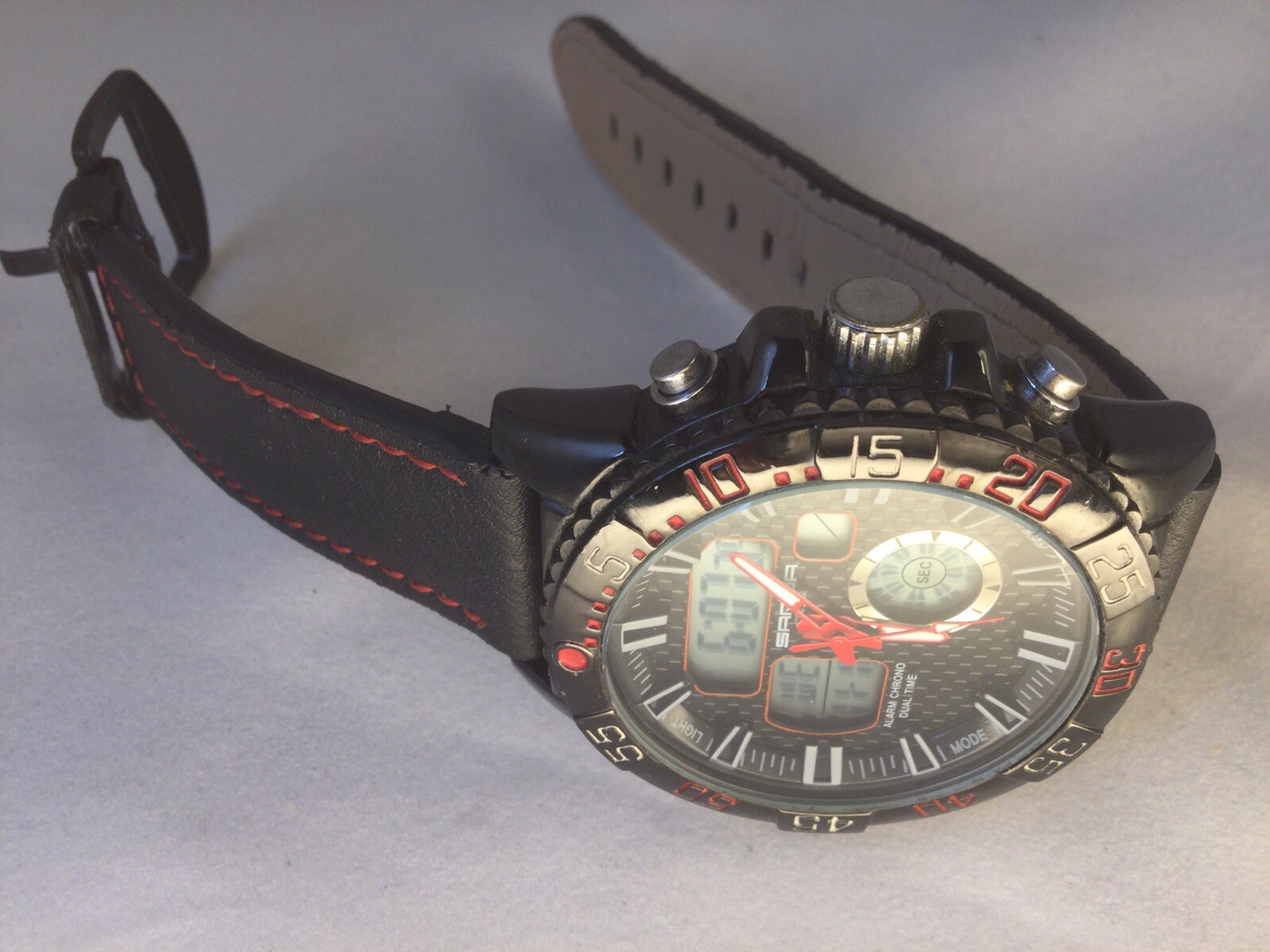 SAMOA Dual Time mens Diver Watch Rotating Basel 771 - New Batteries | eBay